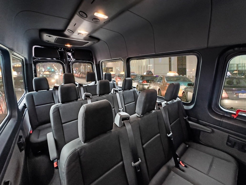 Mercedes Sprinter Shuttle Rentals for 10-14 Passengers | AMPM Limo